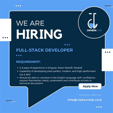 ciphers lab llc on linkedin angular reactjs nextjs nodejs hiringnow globalopportunity…