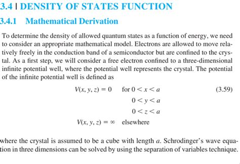 Solved DENSITY OF STATES FUNCTION Mathematical Chegg