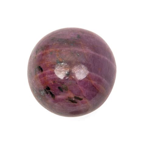 Polished Ruby Sphere Pink Heart Healing