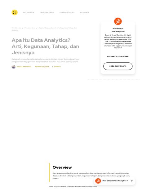 Apa Itu Data Analytics Arti Kegunaan Tahap Dan Jenisnya 2023