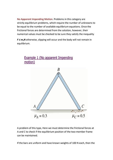 SOLUTION Problems Involving Dry Friction Studypool