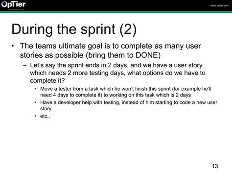 The Lifecycle Of An Agile Sprint PPT