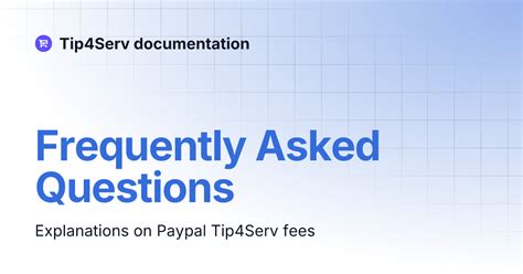 Frequently Asked Questions Tip4Serv Documentation