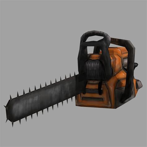 Chainsaw Animated Lowpoly Free 3d Model Obj Dae Blend Fbx Free3d