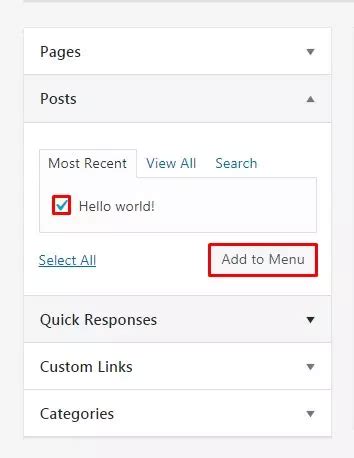 How To Add Specific Posts To The WordPress Navigation Menu 8DegreeThemes