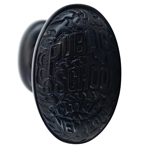 Solid Brass Pair Of New York City Public School Door Knobs With Bronze