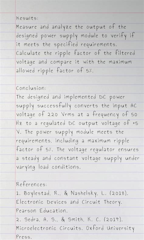 Solved Problem Statement A Power Supply Module Is An Electronic Circuit Course Hero