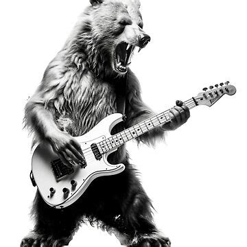 Bear Playing Bass Guitar Bass Guitar Player Unique Bass Player