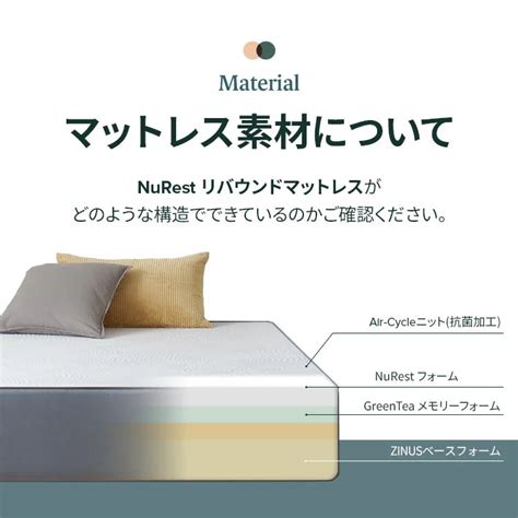 Nurest リバウンドマットレス 高密度 25cm 20cm 15cm ホワイト Zinus ジヌス
