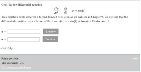 Solved Consider the differential equation d²x dr dt Chegg com