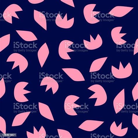 꽃과 잎의 실루엣과 매끄러운 패턴 심플한 플로럴 프린트 벡터 그림입니다 0명에 대한 스톡 벡터 아트 및 기타 이미지 0명 귀여운 그래픽 프린트 Istock