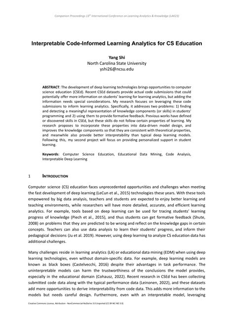 Pdf Interpretable Code Informed Learning Analytics For Cs Education