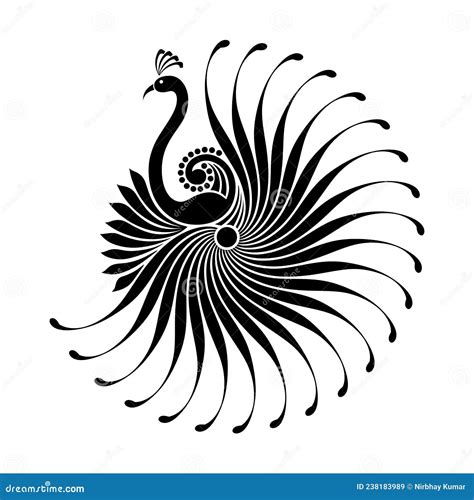 Peacock Laser Cutting Indian Design Stock Vector Illustration Of