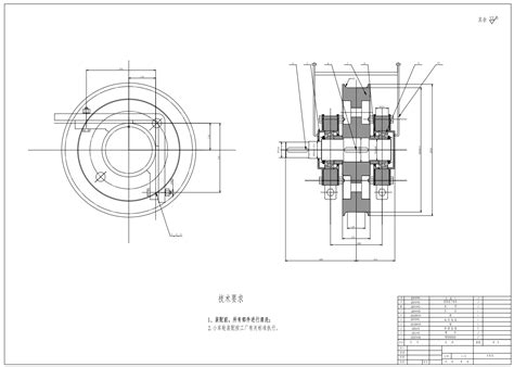 328T双梁桥式起重机大车运行机构设计CAD 说明 AutoCAD 2007 模型图纸下载 懒石网