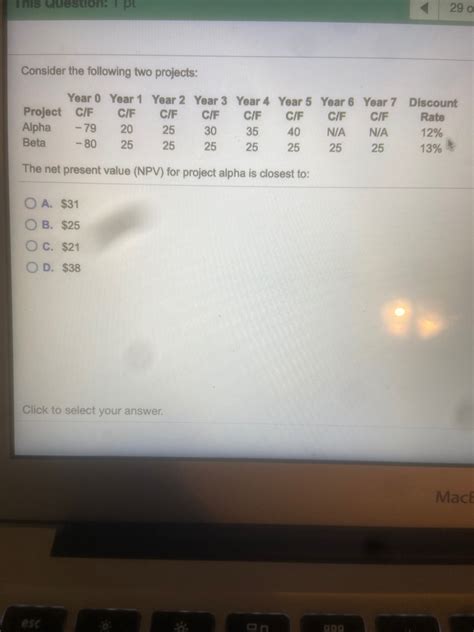 Answered Consider The Following Two Projects … Bartleby