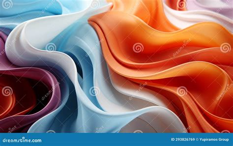 Abstract Backdrop With Smooth Wave Pattern In Vibrant Colors Generated By Ai Stock Image Image