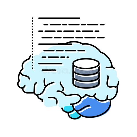 Eeg Monitoring Neuroscience Neurology Color Icon Vector Illustration Stock Illustration