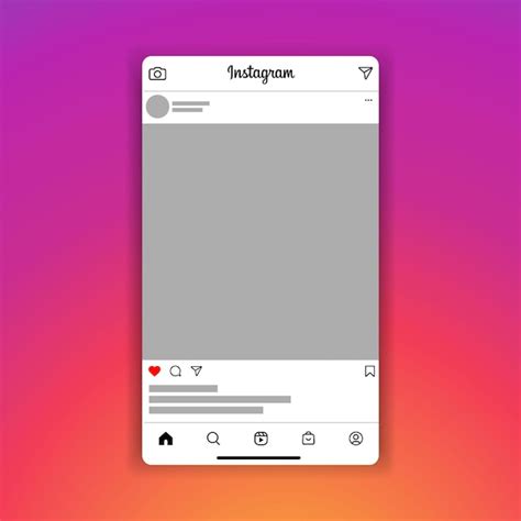 벡터 소셜 미디어 Instagram 모형 포스트 템플릿 프리미엄 벡터