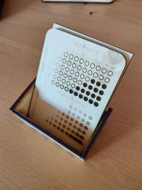 Materialtestkarte Lightburn Test Pattern Test Grid Cut Cutting Engrave Engraving Co2 Diodenlaser