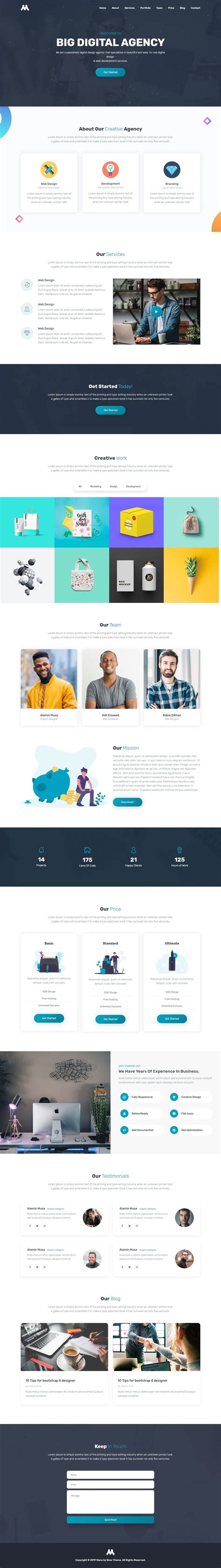 Parallax Web Page Template Smart Template Maker