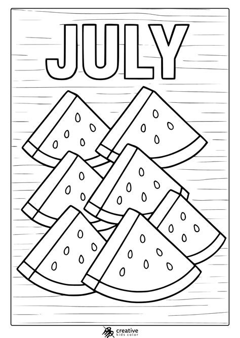 July Coloring Pages Free And Fun Summer Printables