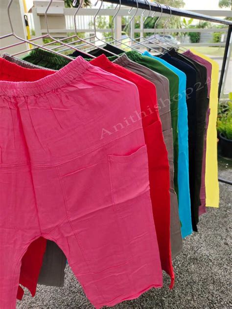 กางเกงเลวัยรุ่น กางเกงขาก๊วย กางเกงนอน เอวยางยืด สีพื้น สำหรับเด็กโต วัยรุ่น 10 20 ปี Line