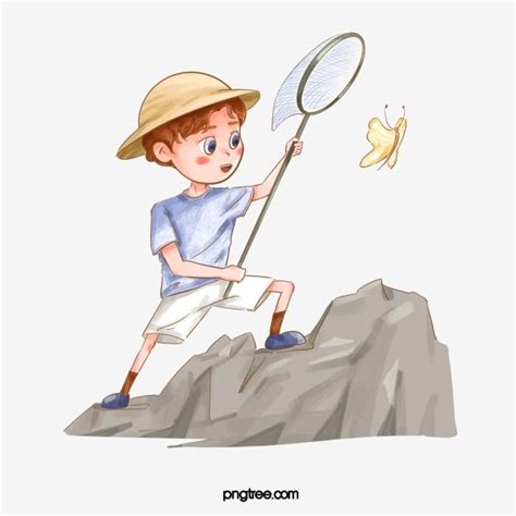 만화 일러스트 어린이 귀여운 손으로 그린 그림 수채화 요소를 재생 나비 어린이 삽화 놀음 Png 일러스트 및 Psd 이미지 무료 다운로드 Pngtree How