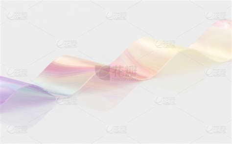 渐变玻璃与白色背景，3d渲染。