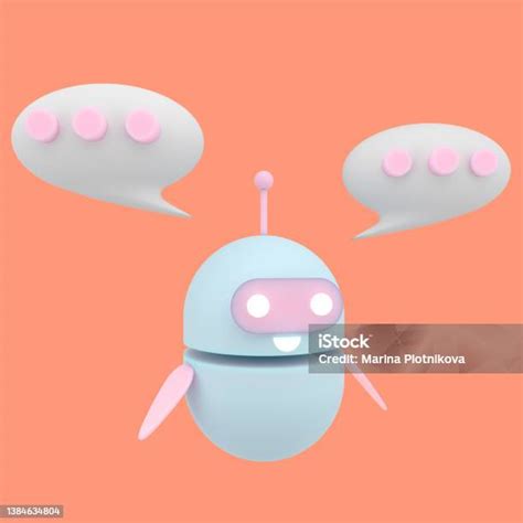 로봇 챗봇 아이콘 3d 귀여운 Ai 봇 도우미 마스코트 캐릭터 만화 기호 비즈니스 도우미 3d 렌더링 3차원 형태에 대한 스톡 사진 및 기타 이미지 Istock