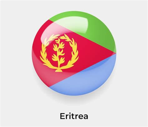 Premium Vector Eritrea Flag Glossy Bubble Icon Vector Illustration