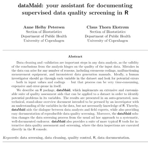 Datamaid A Package For Exporatory Data Analysis And Qaqc Screening · Issue 139 · Forestgeo