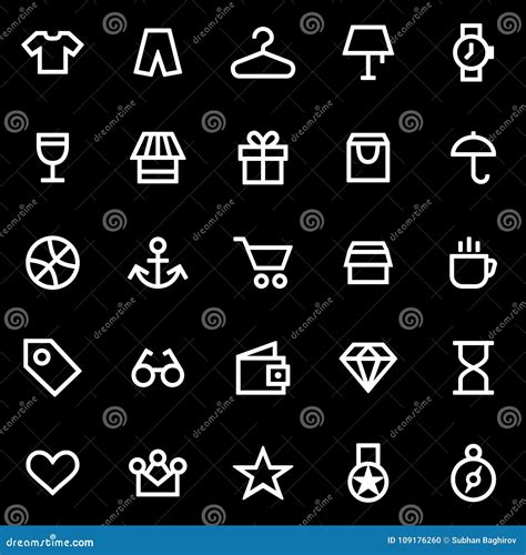 Set Of Icons For Simple Flat Style Ui Design Stock Vector