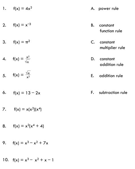 Solved Fx4x2a ﻿power Rulefxx 3b ﻿constantfunction