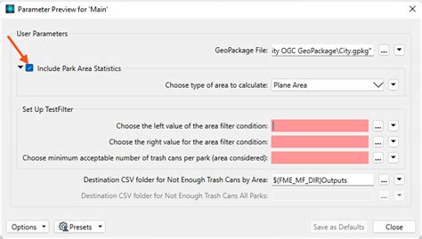 Working With Conditionally Visible Published User Parameters In FME