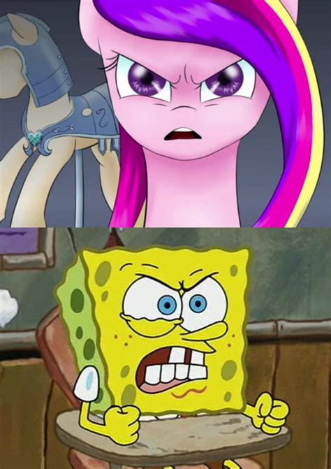 Angry Spongebob Hates Remembrance Cadance By Swiftgaiathebrony On