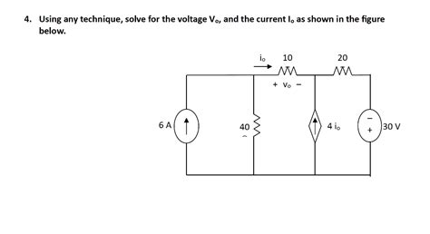 Solved Using Any Technique Solve For The Voltage V And Chegg