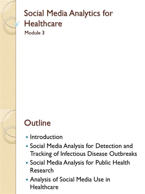 Module 3 Part A Disease Outbreak Detection Pdf Social Media
