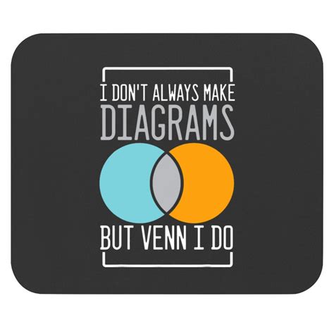 I Dont Always Make Diagrams But Venn I Do Math Teacher Mouse Pads Sold By Shaniyamarxr Sku