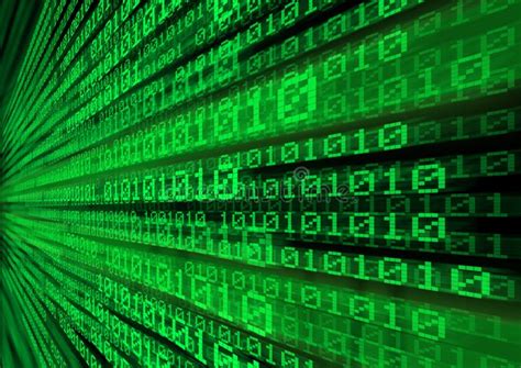 Ones And Zeros Digital Binary Code Background Stock Illustration