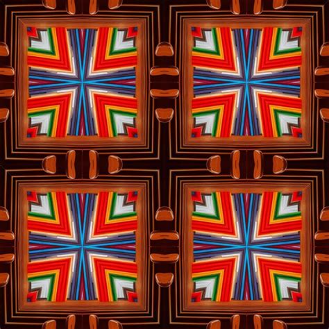 Premium Ai Image Seamless Tileable Pattern With Symmetrical Geometrical Ornament