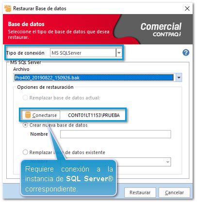 Cómo Restaurar una Base de datos