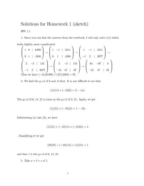 HW Solutions Not Included In Textbook Solutions For Homework
