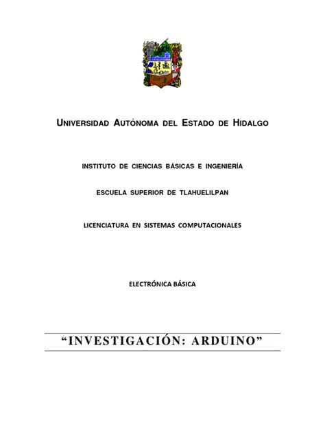 Arduino Investigación Pdf Arduino Usb