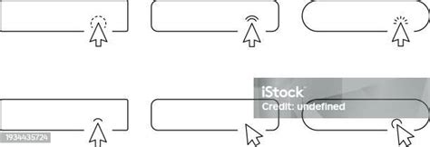Ilustración De Click Blank Button With Pointer Clicking Mouse Pointer