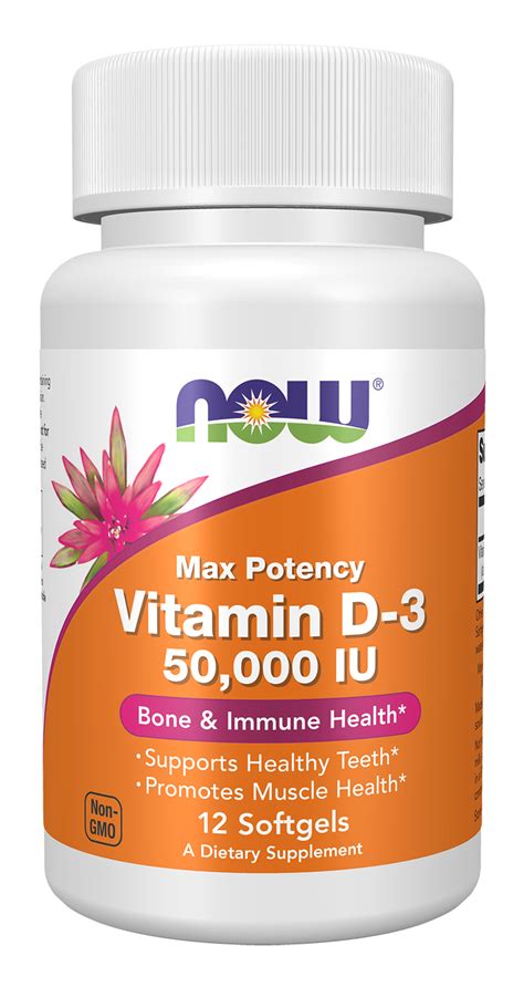 Vitamin D3 50000 Iu Capsules Now Foods
