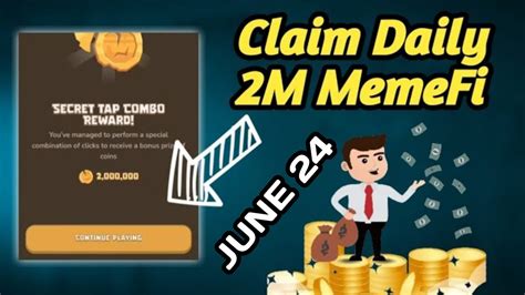 Memefi Secret Combo Today June 24 Confirmed Youtube