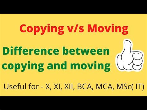 Copying V S Moving Difference Between Copying And Moving Data