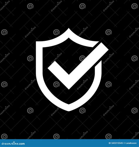 Shield With Check Mark Icon Set Defense Security With Checkmark Sign Symbol Vector