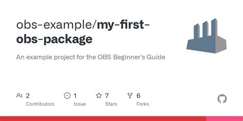 GitHub Obs Example My First Obs Package An Example Project For The OBS Beginner S Guide