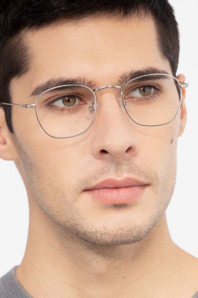 Sonder Square Silver Glasses For Men Eyebuydirect Round Glasses Men Mens Eye Glasses Mens
